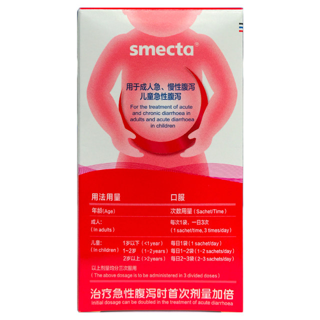 Smecta Montmorillonite Powder 3g*10 bags/box (strawberry flavor)