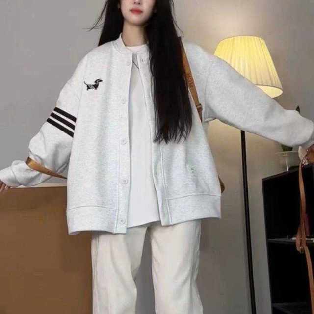 High Street College Style Cardigan Baseball Coat Women's Spring and ...