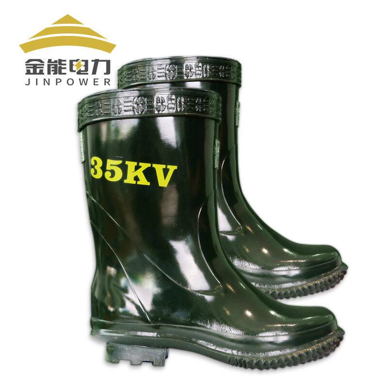 25KV高压绝缘靴35KV电工专用橡胶鞋防水防电鞋JN-JYX-TB_虎窝淘