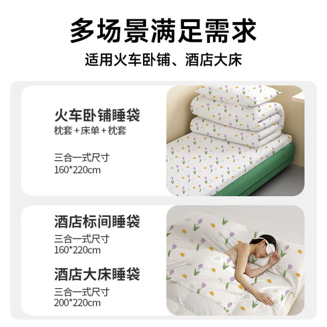Train sleeper disposable sleeping bag, travel dustproof single and ...