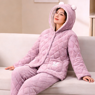 简约冬季翻领轻奢女士可外穿加绒