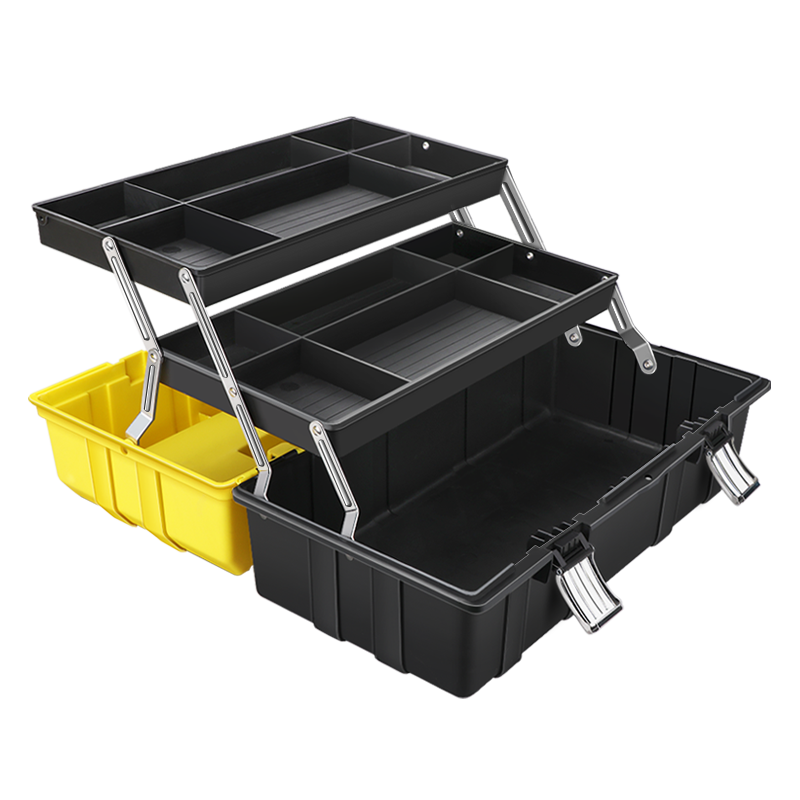 三层工具箱五金工具箱收纳盒工具箱家用多功能手提式工具收纳箱_虎窝淘