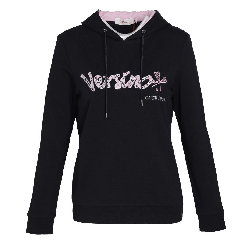 versino梵思诺女装卫衣新款年秋季连帽刺绣春秋款洋气上衣女_虎窝淘