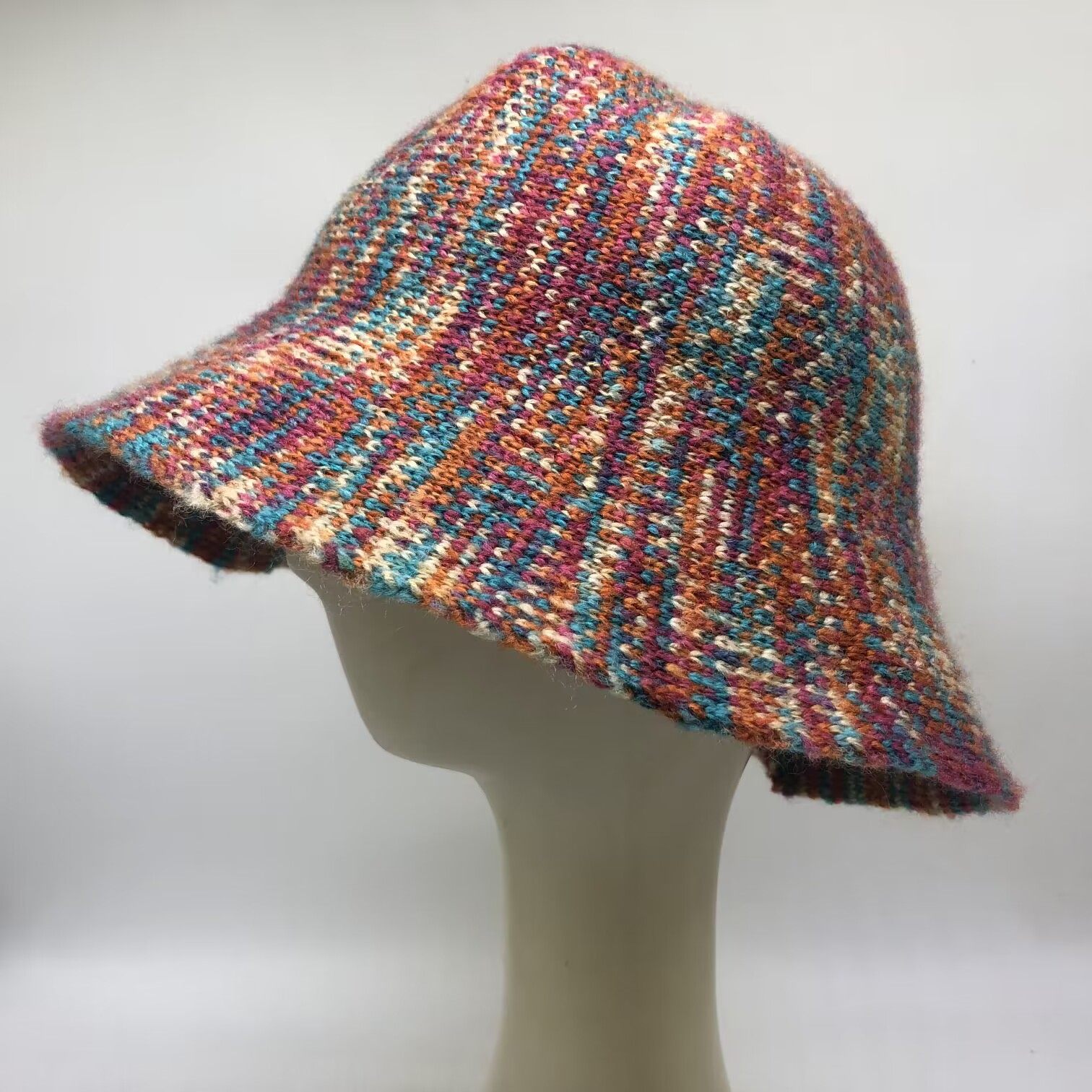 077显脸小成人仿貂绒马海毛春秋冬季时尚简约复古渔夫帽女休_虎窝淘