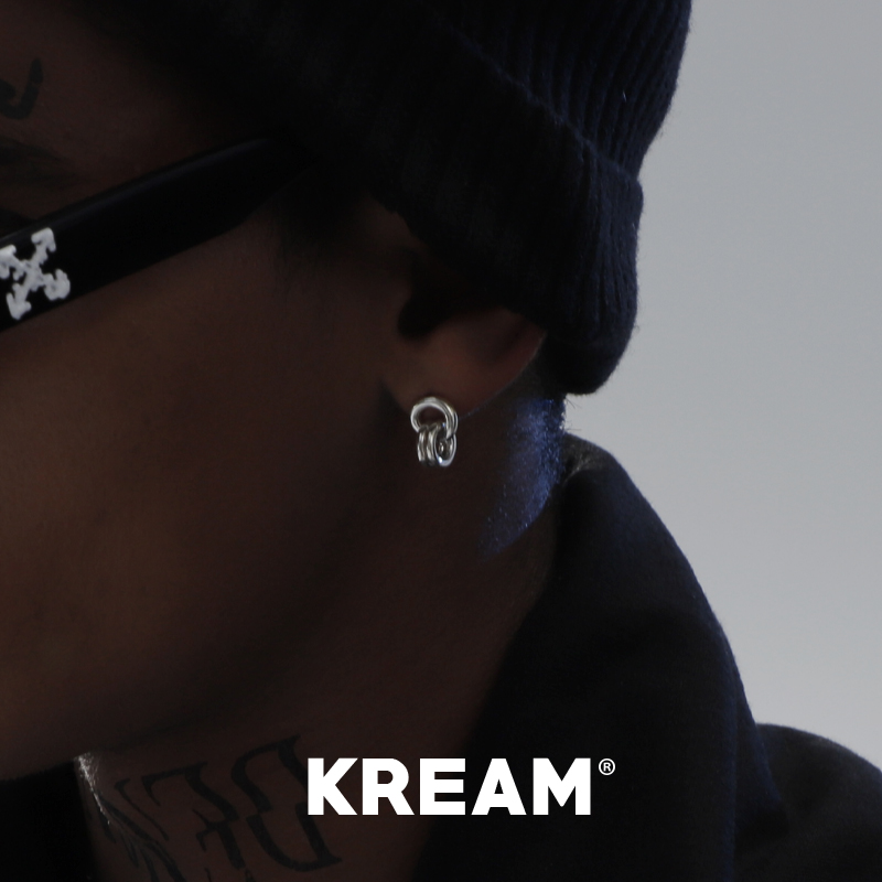 【潮WOO专属】KREAM S925纯银嘻哈耳钉男女同款_虎窝淘