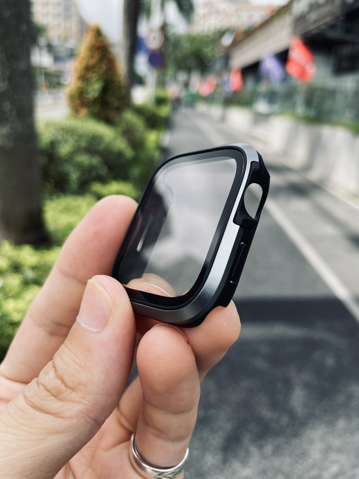 卡客金属壳玻璃膜一体适用苹果手表iwatch保护壳s98765表壳铝合金_虎窝淘