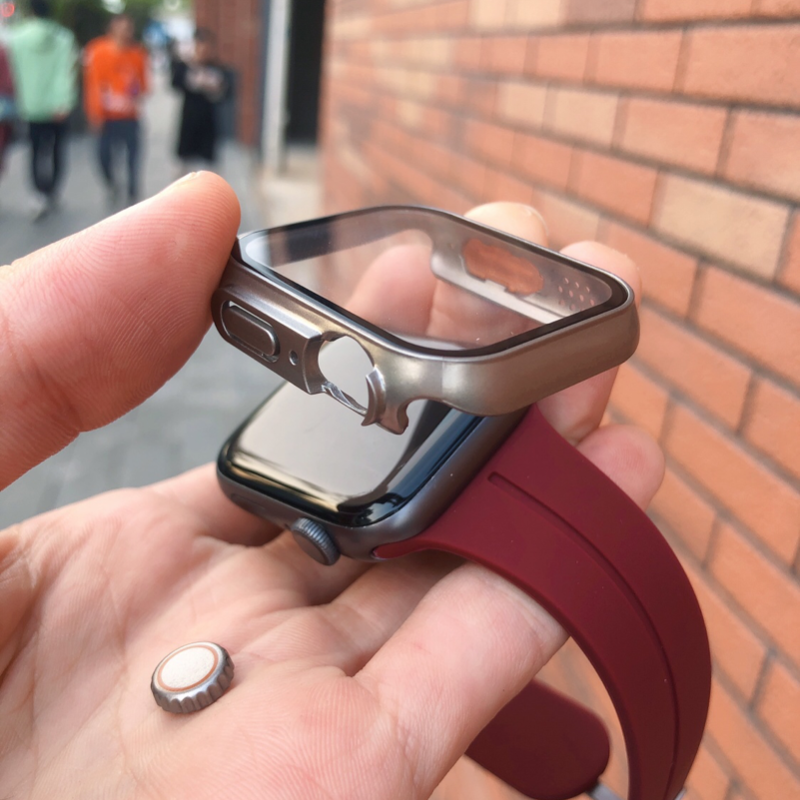 秒变Ultra适用苹果手表iwatch保护壳s87654钢化膜壳膜一体卡客_虎窝淘