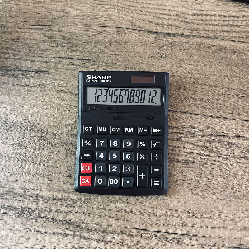 SHARP夏普正品CH-G12/D12/M12【大中小号】官方授权商务财务会计台式办公大屏大按键太阳能计算器_虎窝淘