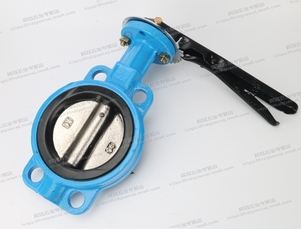 D71X-10/16手柄蝶阀手动对夹式蝶阀DN50 65 80 100 125 150 200_虎窝淘