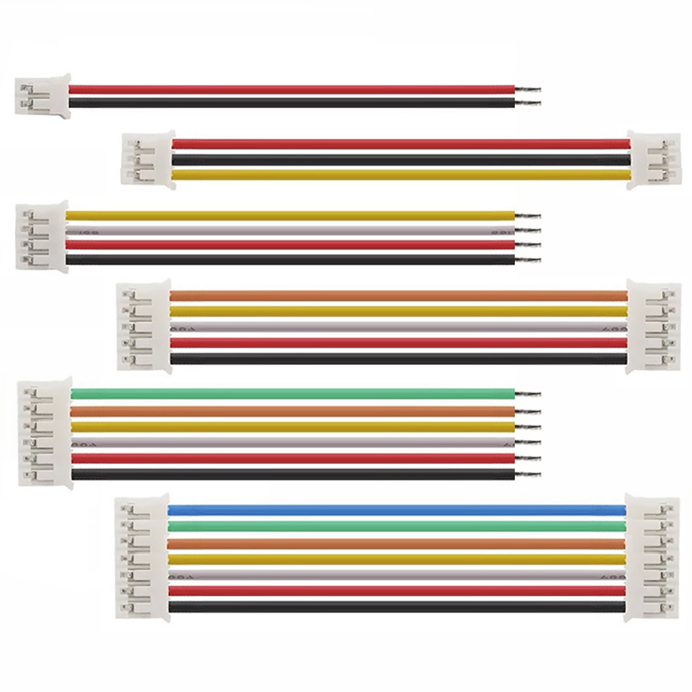PH2.0电子线单头镀锡双头彩色连接线2P/3/4/5/6/7/8/9/10P/12P_虎窝淘