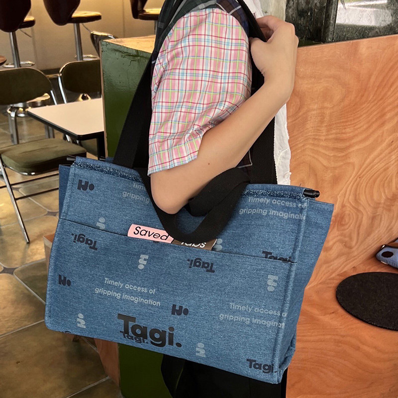 EVENBUYER很会买 TAGI. Saved Tabs Tote bag储存标签单肩帆布袋_虎窝淘