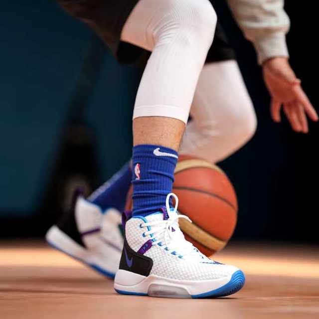 Nike/Nike Zoom Rize 1 black and white blue high-top practical ...