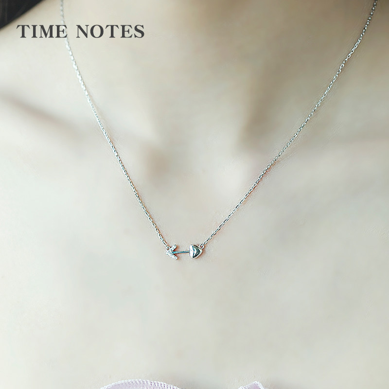 银项链女925银锁骨射手座链韩国配饰简约气质生日礼物银饰品可爱_虎窝淘