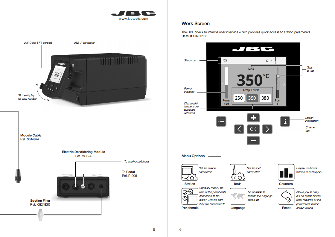 JBC DDSE-2QC工作站带电动马达DDU返修焊台烙铁AM120A镊子_虎窝淘