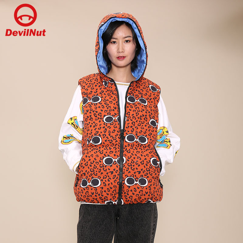 DEVIL NUT潮牌恶魔无性别情侣流感外套保暖羽绒马甲新ASV_虎窝淘