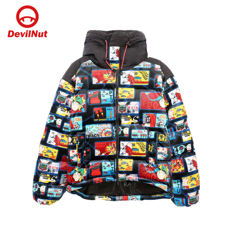 DEVIL NUT潮牌恶魔秋冬无性别情侣款保暖羽绒服超飞侠 ATY_虎窝淘