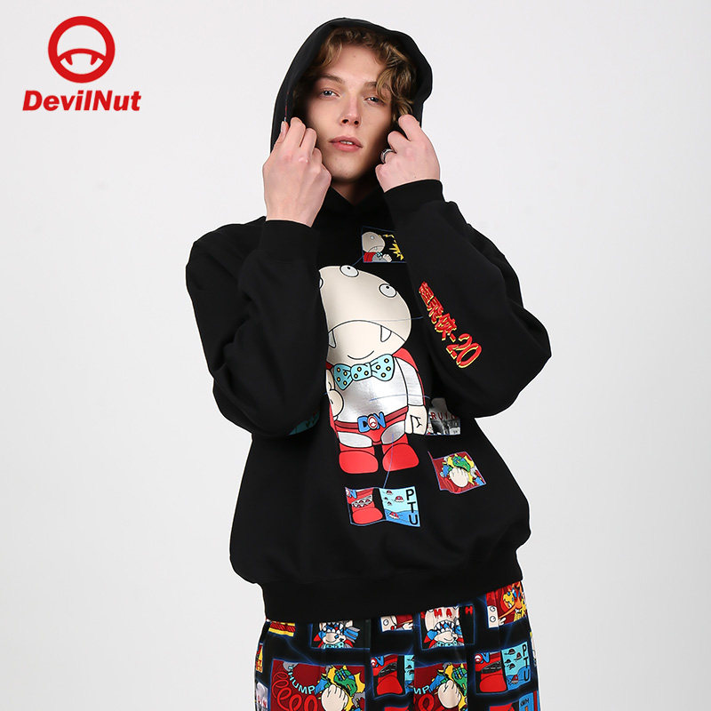 DEVIL NUT潮牌恶魔秋冬秋季新款男女情侣宽松卫衣超飞侠 ATY_虎窝淘