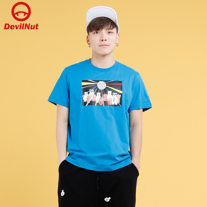 DEVIL NUT恶魔潮牌春夏男女夏季情侣可乐联名短袖T恤 SSX_虎窝淘