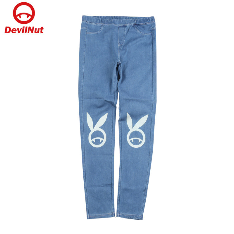 DEVIL NUT潮牌恶魔女士特紧身修身牛仔裤 PARTY ASV_虎窝淘