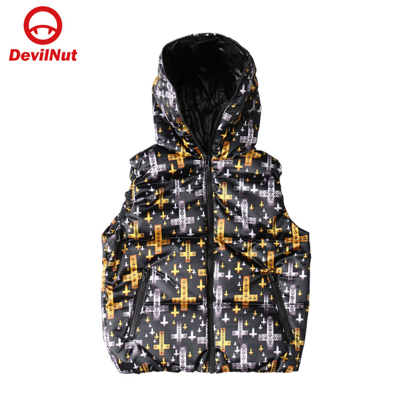 DEVIL NUT潮牌恶魔潮童装保暖羽绒马甲迷彩休闲时尚新ASV KIDS_虎窝淘