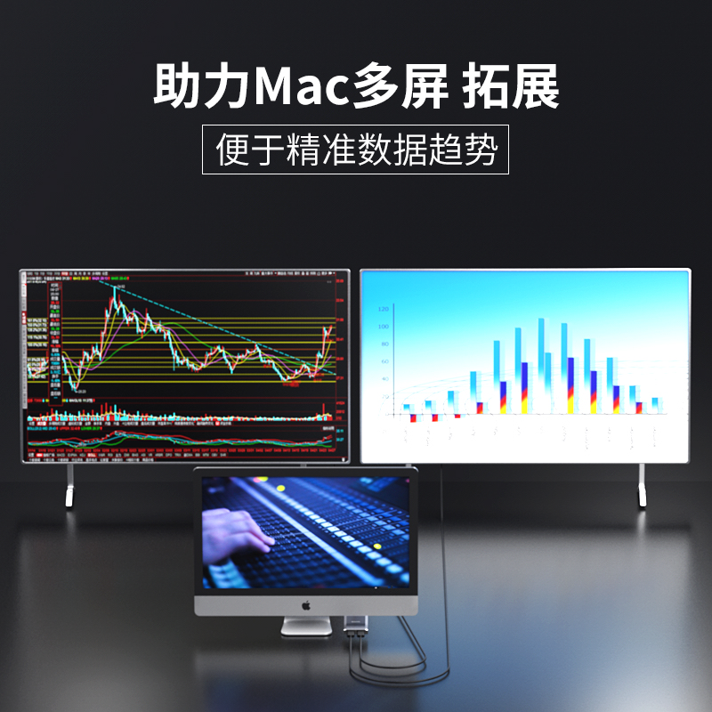 nexhype苹果笔记本外接显示器转换线macbook拓展坞M1扩展屏displaylink显示屏M2电脑扩展坞usb外置显卡多屏_虎窝淘