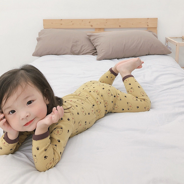 经典爆款Ambaby男女儿童睡衣卡通秋衣裤羊毛拉架磨毛家居服两件套_虎窝淘