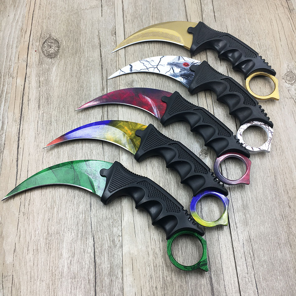 Karambit Knife CS GO Counter Strike claw tactical survival T_虎窝淘