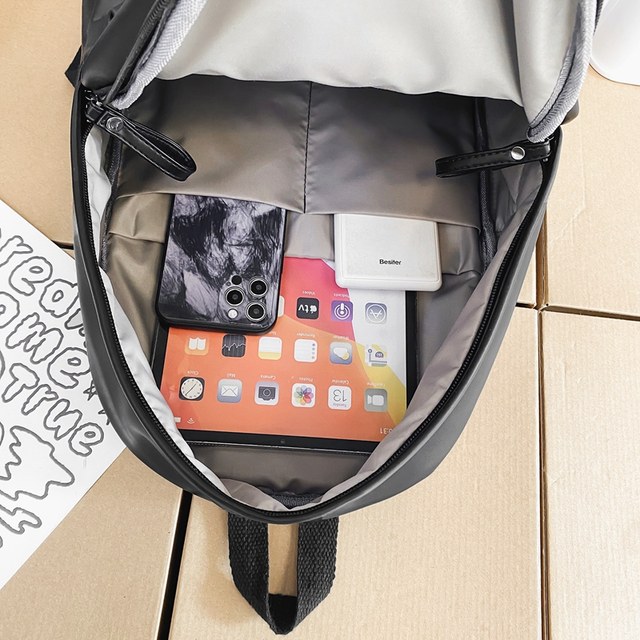 Tide brand simple backpack female large -cap