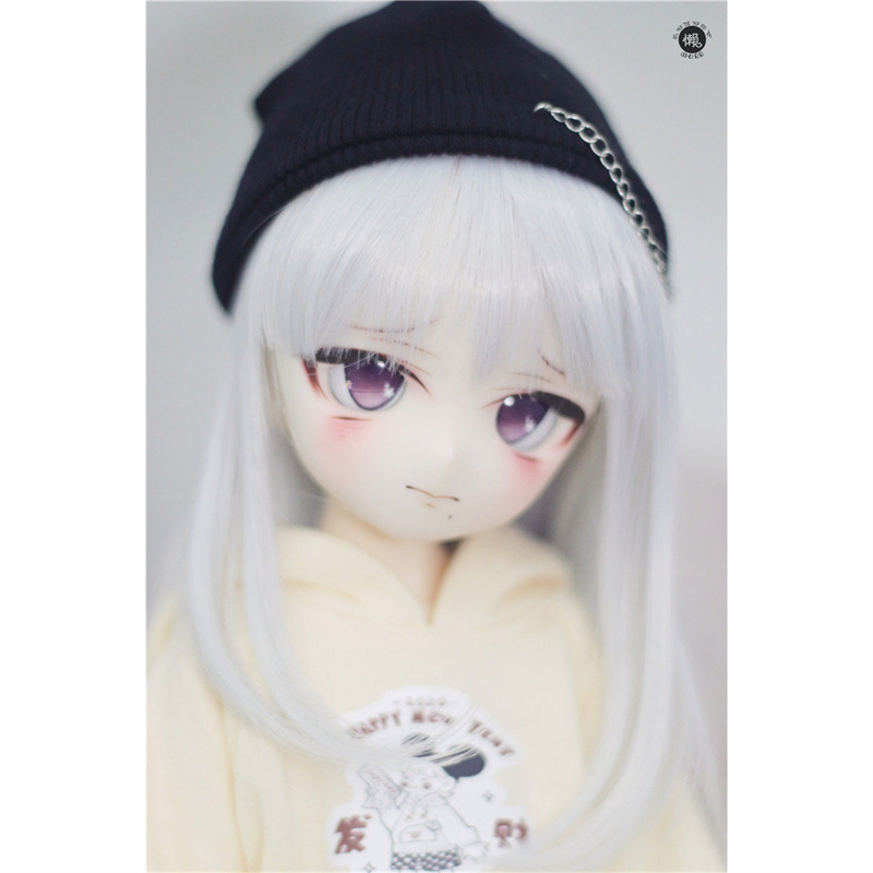 BJD人偶娃假发34分8分SD MDD巨婴妹头小布中长波波可爱高温丝毛_虎窝淘