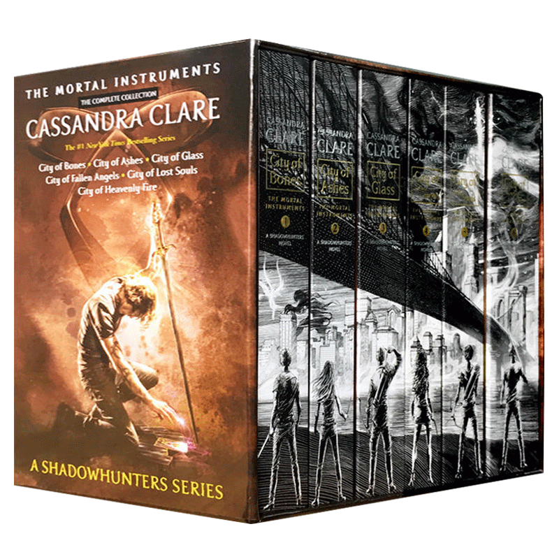 The Mortal Instruments英文原版奇幻恐怖悬疑小说圣杯神器骸骨之城1-6本盒装进口原版英语书英文版电影原著书籍_虎窝淘
