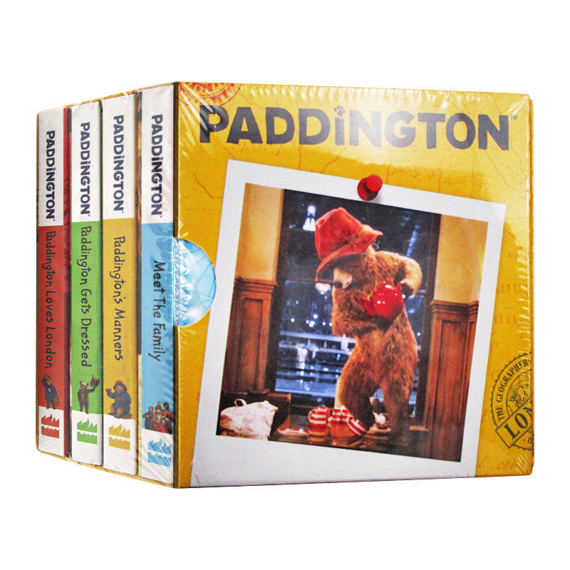 Paddington 2 Little Library英文原版纸板书帕丁顿熊的小图书馆精装全彩英文版手掌书套装进口低幼儿童英语启蒙绘本_虎窝淘