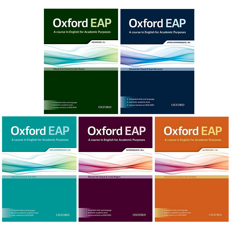 英文原版牛津学术英语系列 5册套装 Oxford EAP Student's Book听说读写技能_虎窝淘