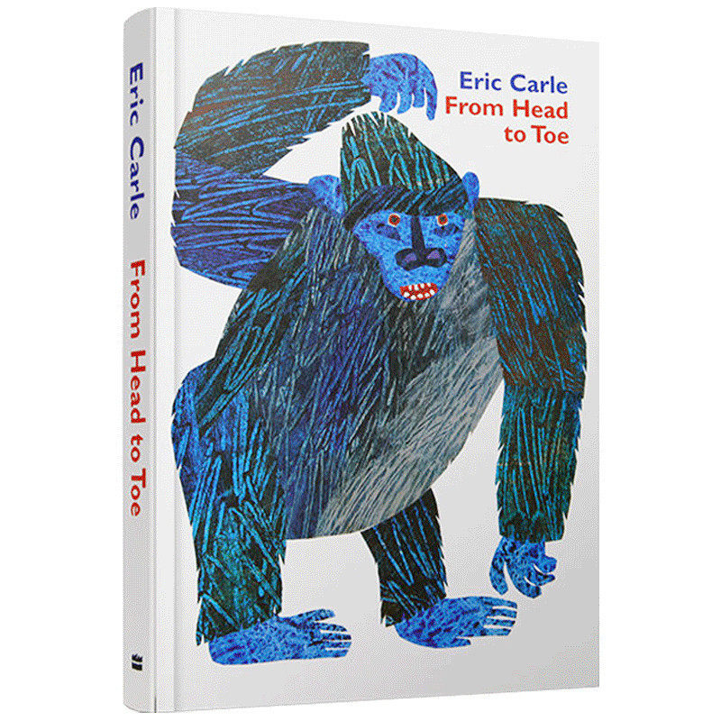 from head to toe英文原版英文绘本从头动到脚 0-3岁儿童启蒙纸板书英文版 Eric Carle艾瑞卡尔爷爷吴敏兰推荐书单锻炼 ...