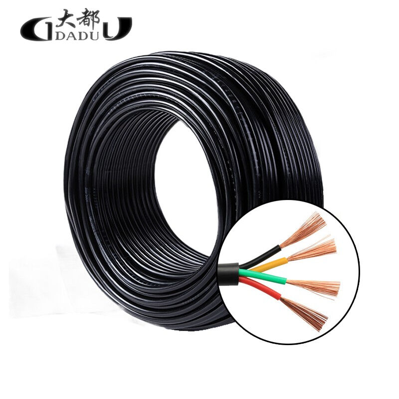 大都（DADU）RVV4芯0.5/0.75/1/1.5/2.5/4/6/平方国标铜芯软护套_虎窝淘