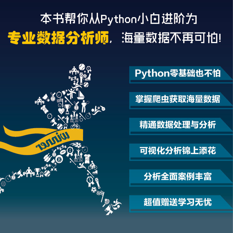 正版零基础学python爬虫数据分析与可视化从入门到精通数据自动爬取数据分析大数据可视化技术数据处理自学程序设计书籍虎窝淘