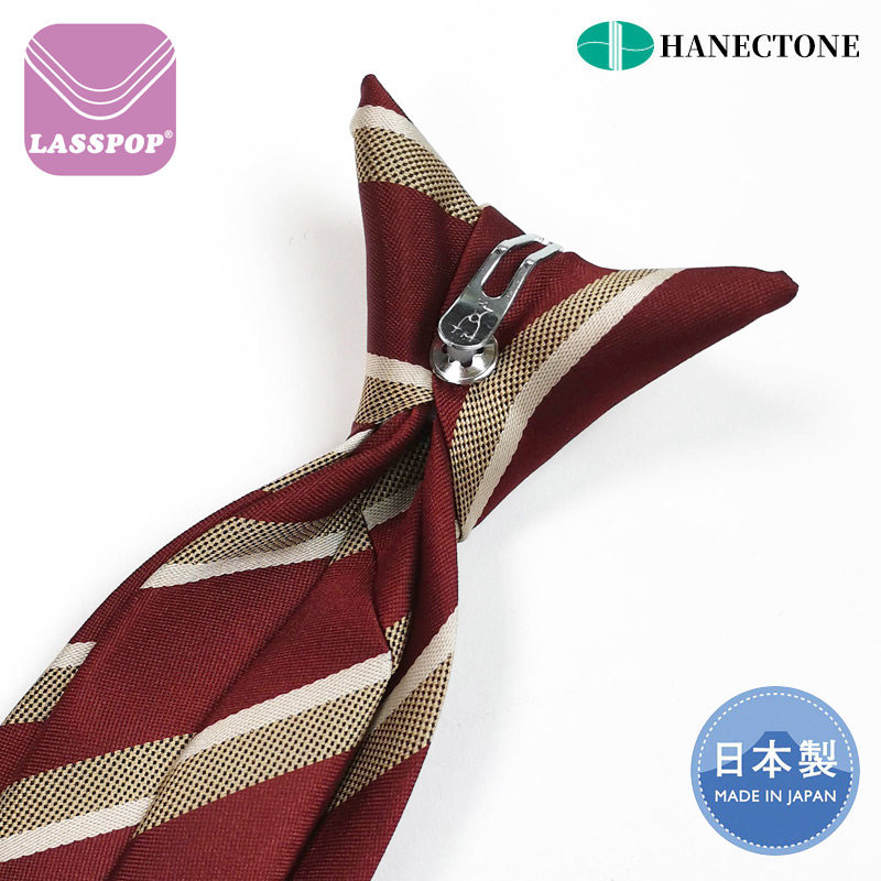 HANECTONE日本制JK/DK制服免打条纹领带男女学生校服配饰暗扣便携_虎窝淘