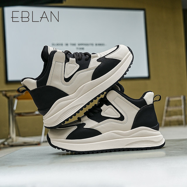 EBLAN/Yiban thick-soled height-increasing sneakers winter new sports ...