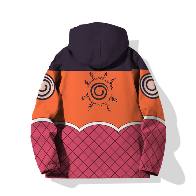 Naruto's same trendy brand jacket men's autumn and winter large size ...
