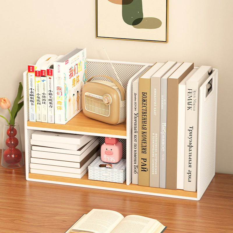 桌面置物架办公室桌上多层书本整理架书桌收纳架家用简易书柜书架_虎窝淘