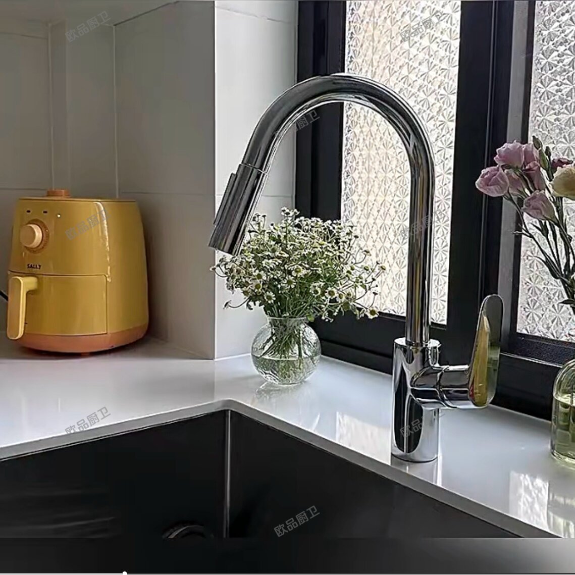 汉斯格雅福柯斯M41 M42厨房洗衣池龙头两种出水71801007 31815007_虎窝淘