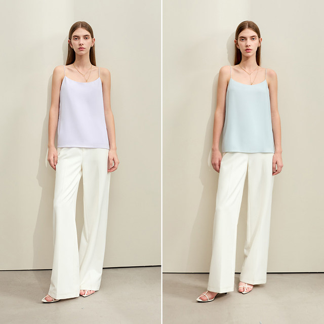 Amii suspender chiffon vest for women 2025 summer new minimalist ...