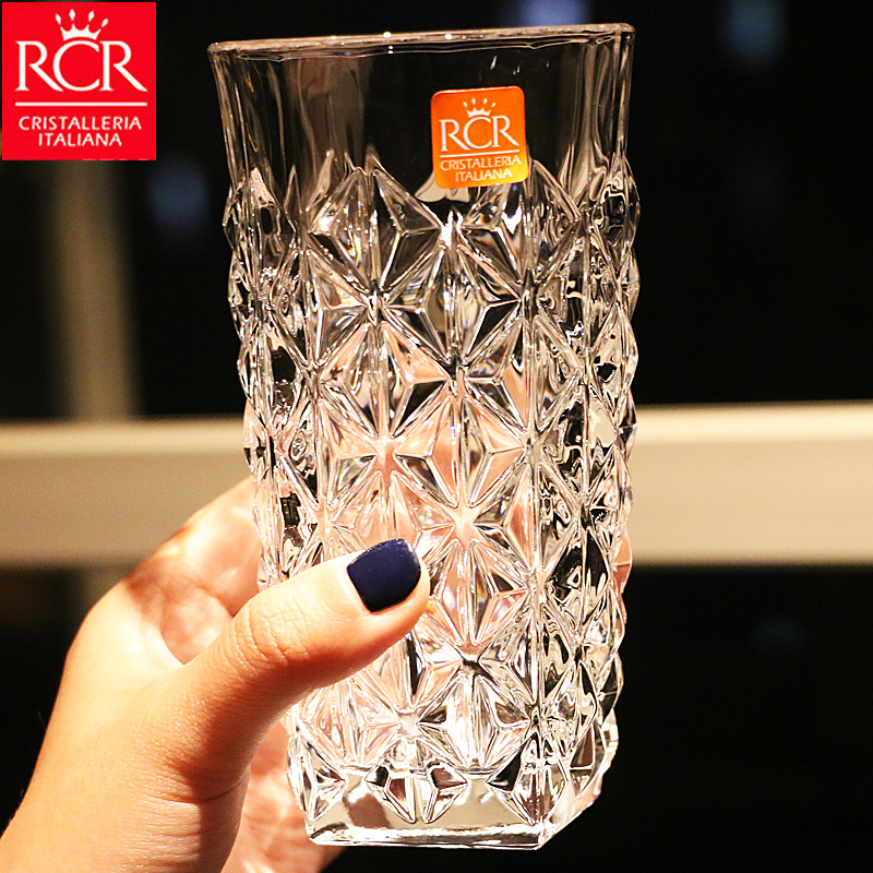 意大利RCR创意水晶水杯进口玻璃杯威士忌杯啤酒杯果汁杯饮料杯子_虎窝淘