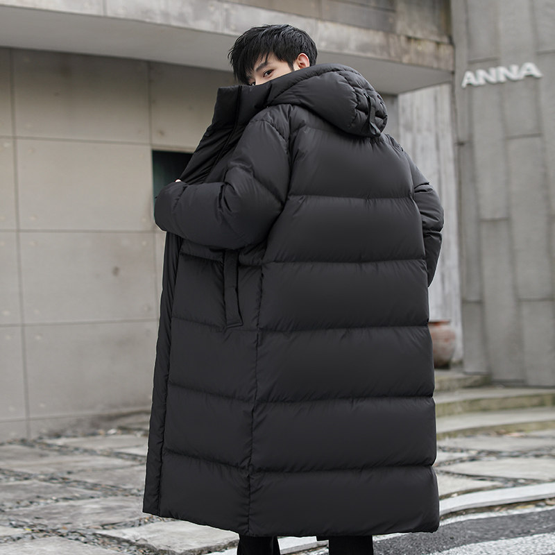 极寒鹅绒羽绒服男中长款加厚整貂胆连帽保暖防寒雪山派克服大衣男_虎窝淘