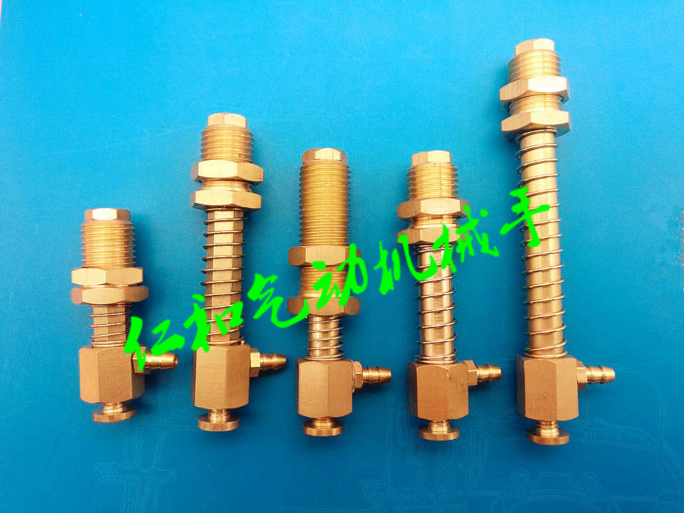 冲压机械手吸盘座金具组附弹簧缓冲铜支杆螺牙M14*L49/70/75/100_虎窝淘