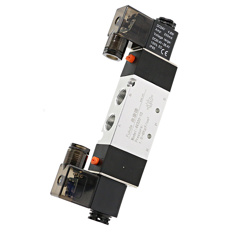 气动电磁阀4v320-10双向双线圈24v电子阀220v气缸电磁控制阀气阀_虎窝淘