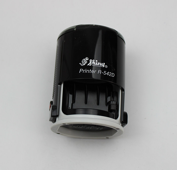 包邮台湾新力R-542D S-542D回墨文本日期可调印章翻斗shiny墨盒_虎窝淘