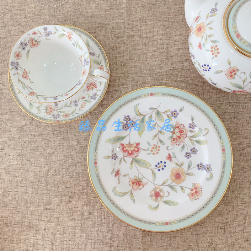 现货日本Noritake则武Primrose樱草骨瓷点心盘21cm西餐盘进口餐具_虎窝淘
