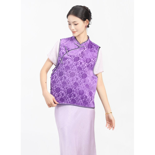 JINYU Jinyu Chinese style new Chinese style Zhangsai vest female ...