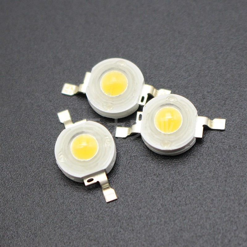 暖白光1W台湾晶元芯片大功率LED灯珠单颗亮度130LM色温3500K两脚_虎窝淘