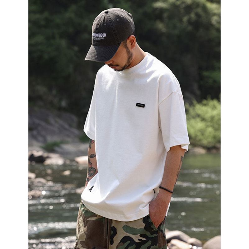 Quentin Marx男士重磅短袖T恤320g纯棉宽松休闲半袖潮牌t大码夏季_虎窝淘